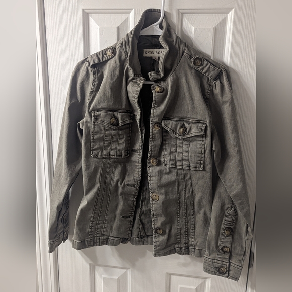 Knox Rose | Jackets & Coats | Knox Ross Dusty Olive Army Utility Jacket ...